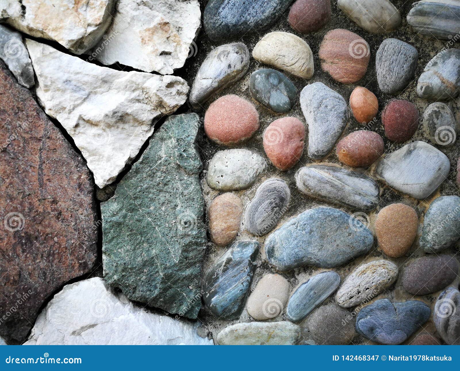 A stone multiple color stock image. Image of attached - 142468347
