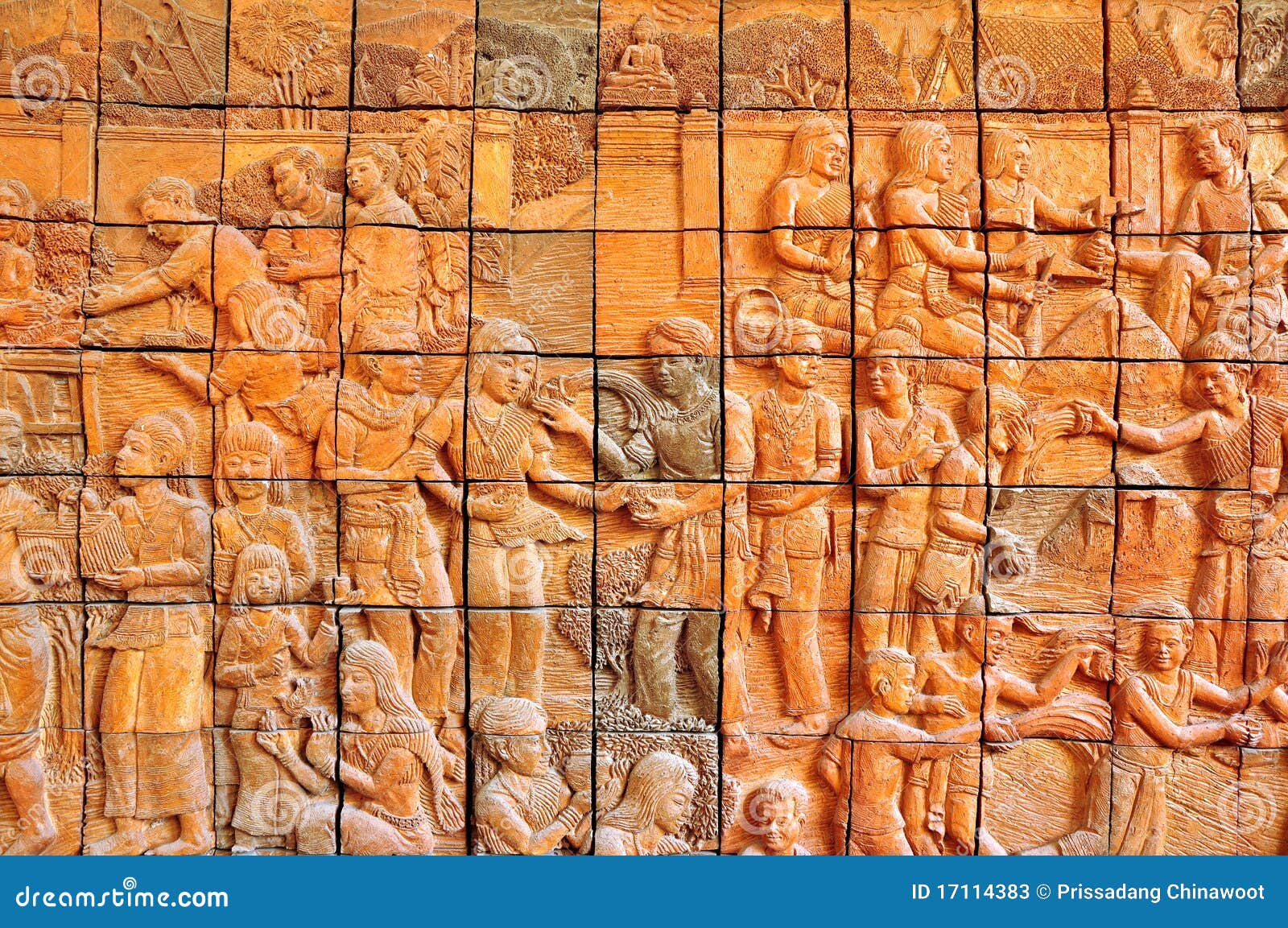 Stone mural. stock image. Image of tradition, decorate - 17114383