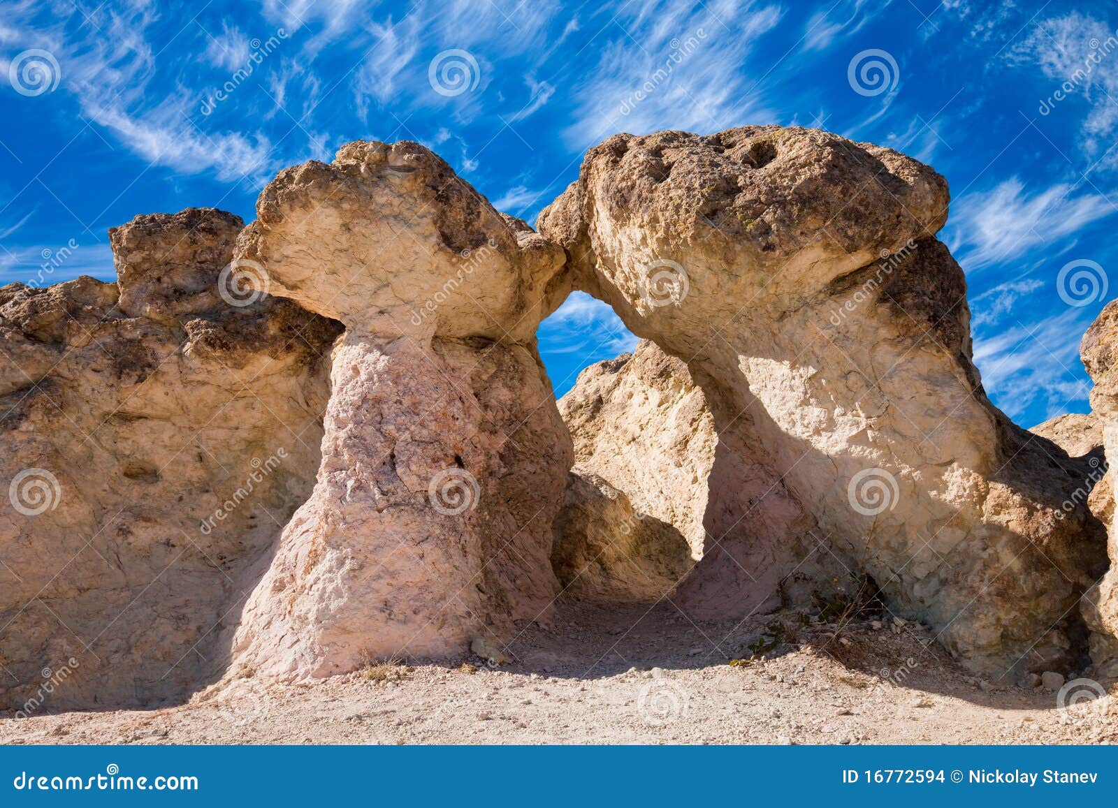 Stone Mushrooms Arch stock photo. Image of rock, natural - 16772594