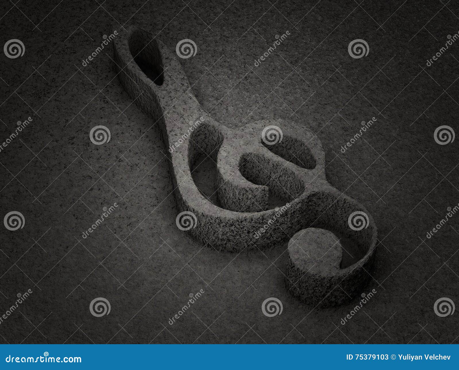 Stone music note stock illustration. Illustration of stone - 75379103