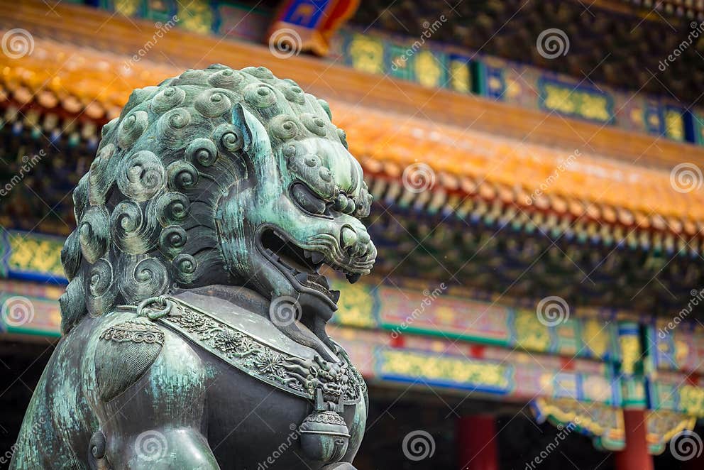 Stone Mythical Creature Statue Stock Image - Image of baroque, animal ...