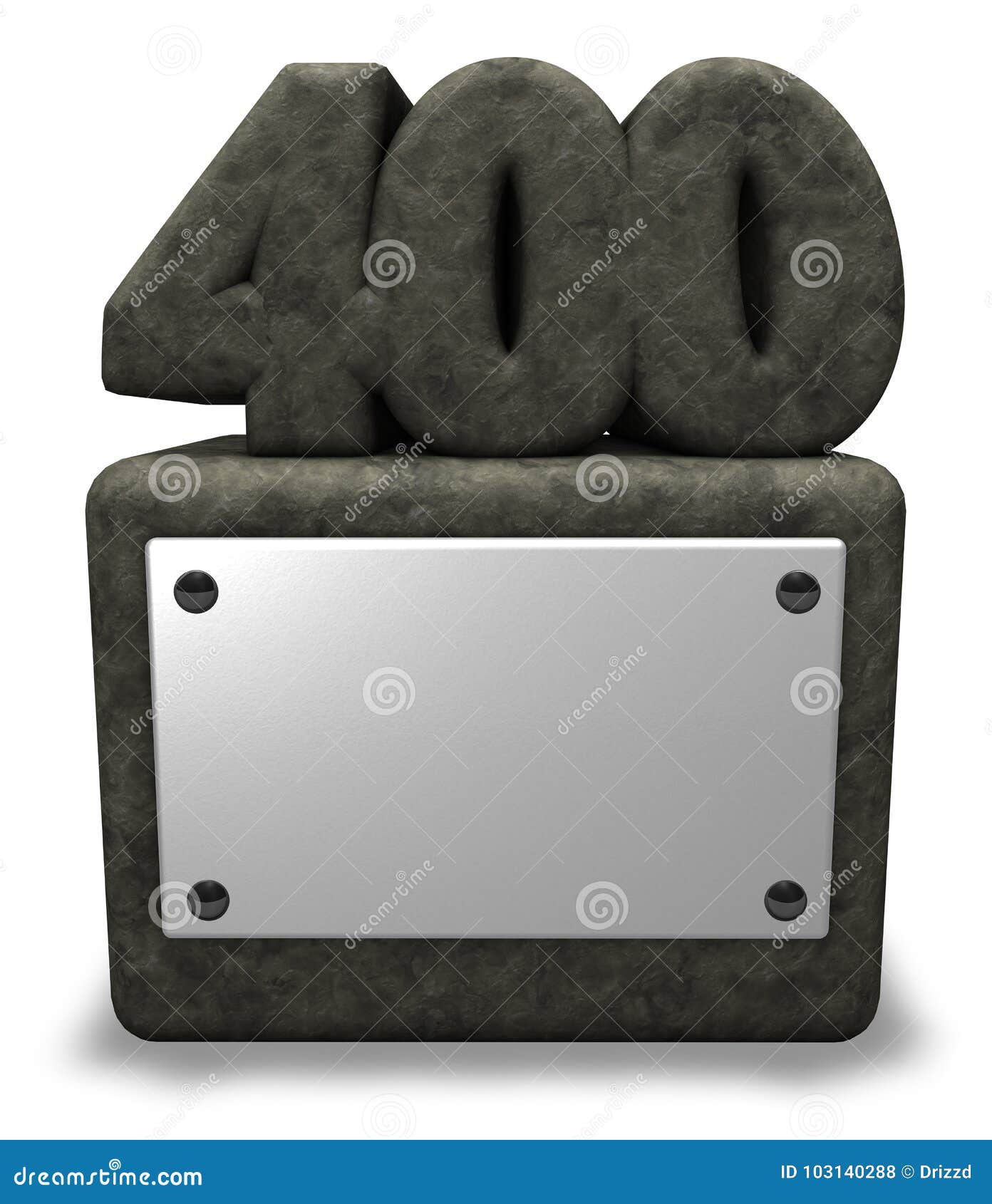Stone number four hundred stock illustration. Illustration of stone ...