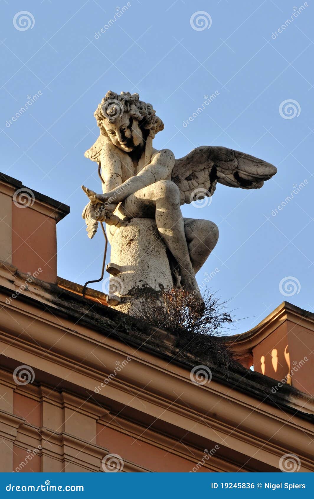 Stone Nymph Sculpture in Rome, Italy Stock Photo - Image of blue ...