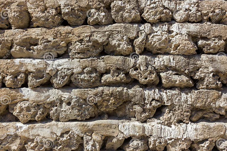 Stone Old Arab Wall, Regular Architectural Structure Stock Photo ...
