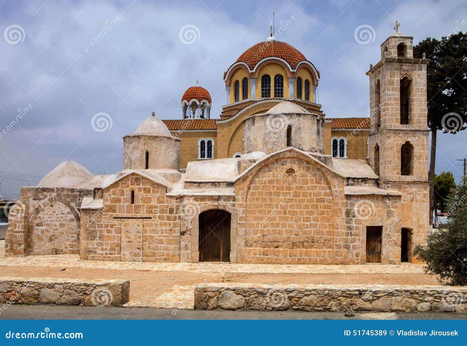 Church In Cyprus Paralimni. Mediterranean Island, Architecture. Iconic ...