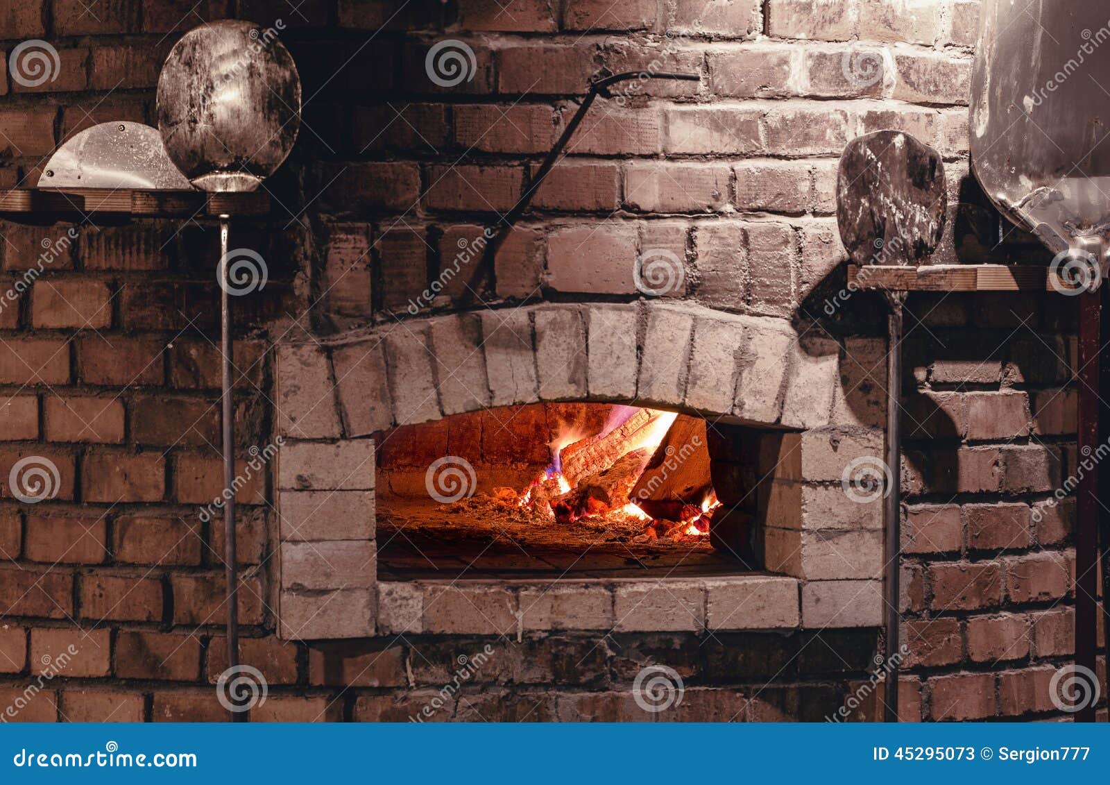 Stone oven stock image. Image of wood, metal, stone, baking - 45295073