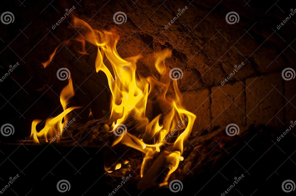 Stone oven fire stock image. Image of outdoor, home, coal - 57457265