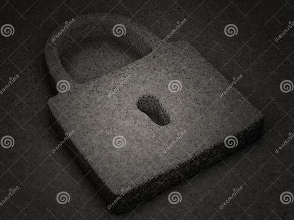 Stone padlock stock illustration. Illustration of padlock - 75379132