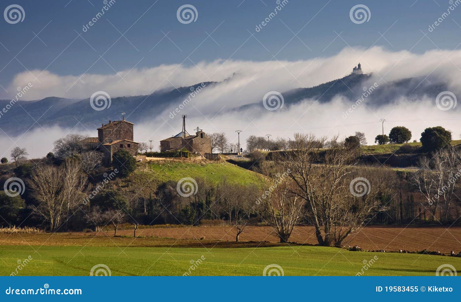 Stone palace in the field stock image. Image of spain - 19583455