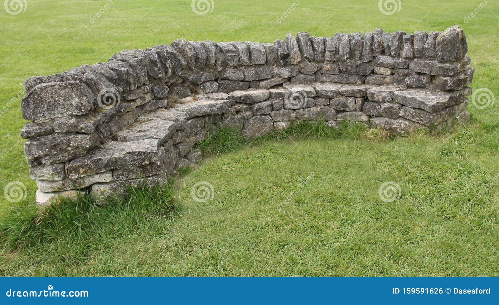 Stone Park Long Staircase With Short Platforms. Of Paved Granite Paving ...