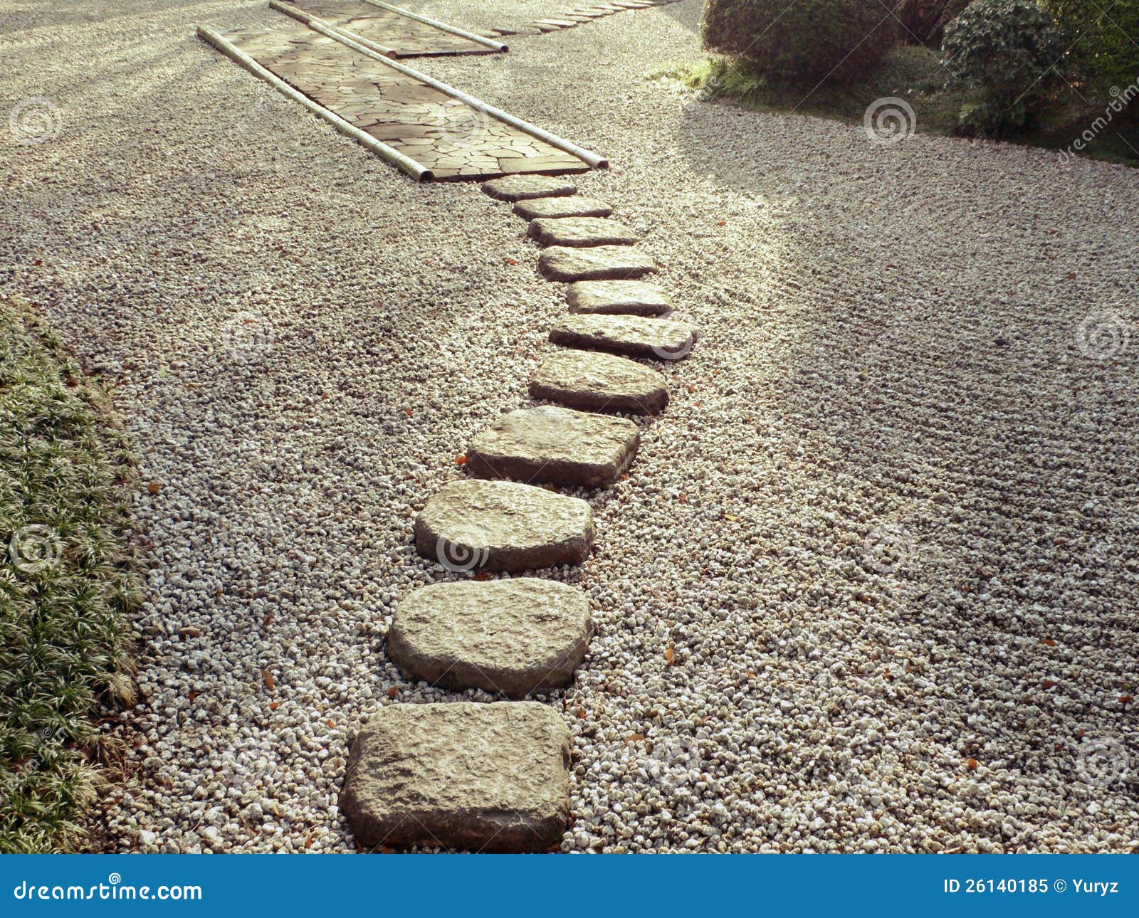 Stone path stock image. Image of garden, wave, step, sand - 26140185