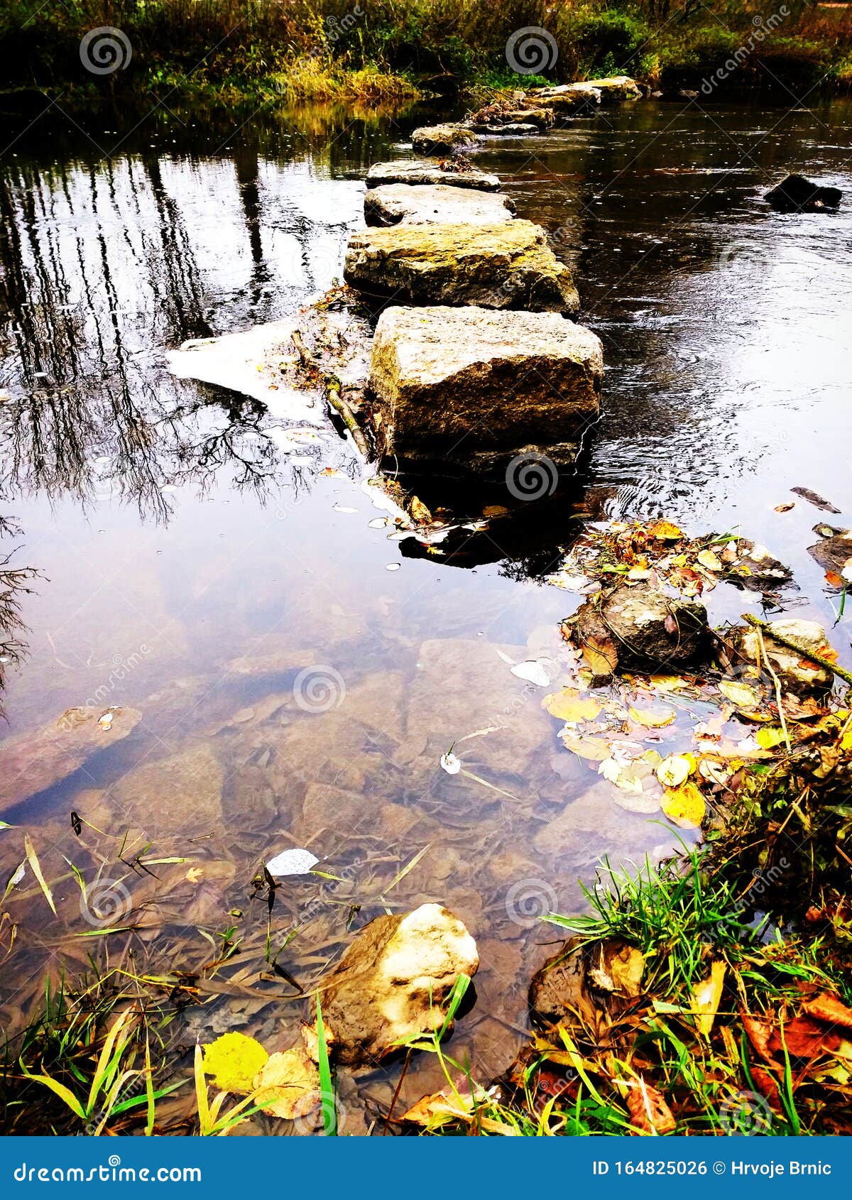 Stone Path Across the River Stock Photo - Image of river, stone: 164825026