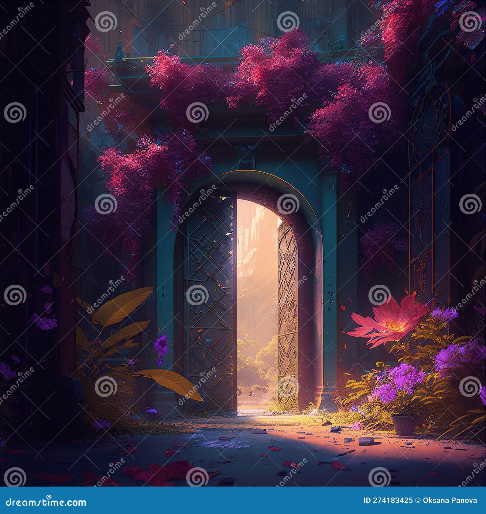 A Stone Path in a Dense Forest Leads To a Rock in Which There is a ...