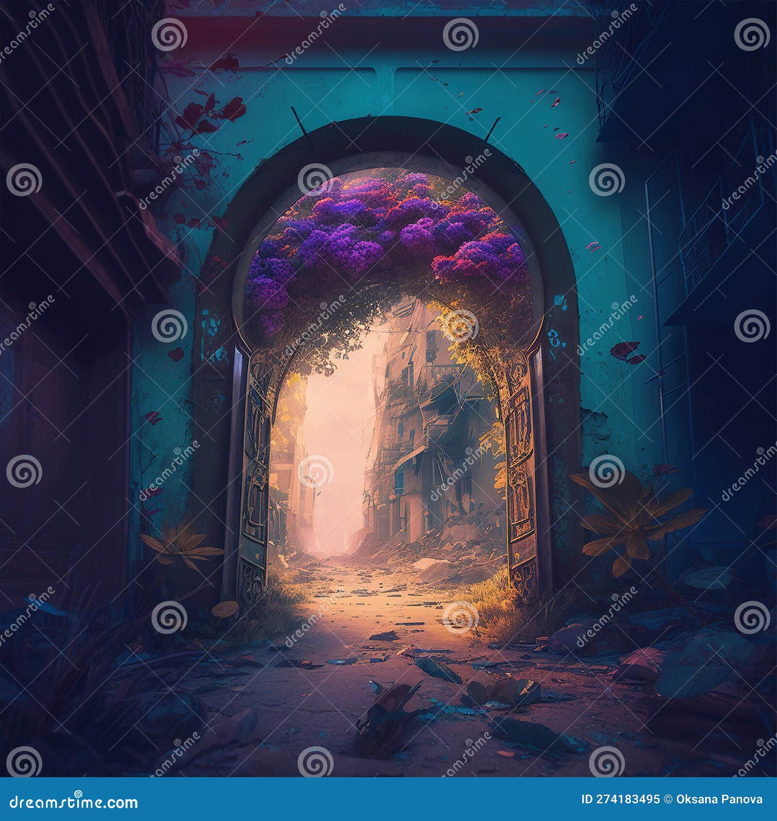 A Stone Path in a Dense Forest Leads To a Rock in Which There is a ...