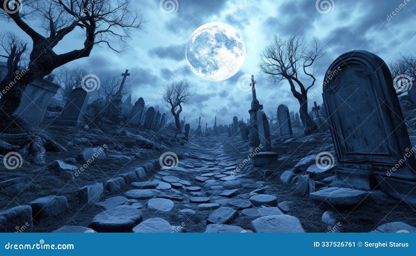 Path On Graveyard With Very Old Graves Royalty-Free Stock Image ...