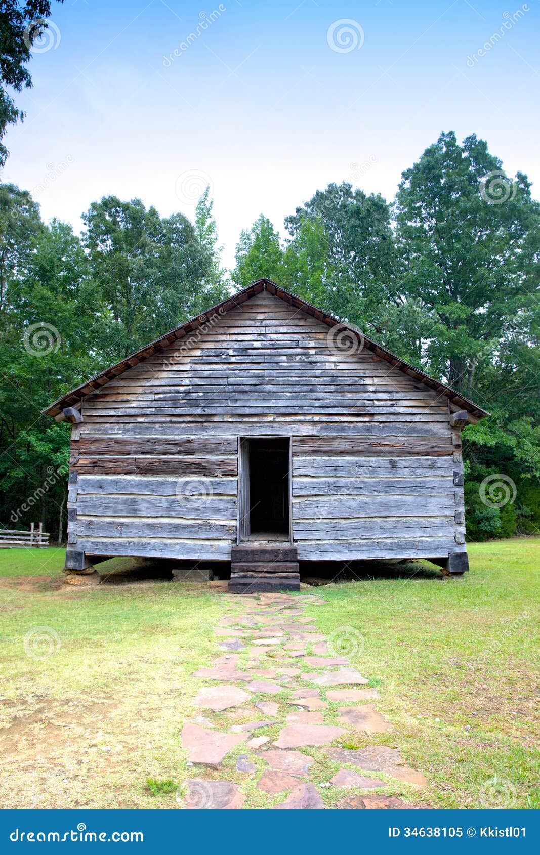 Stone Path Leads To Rustic Church Stock Image - Image of building ...