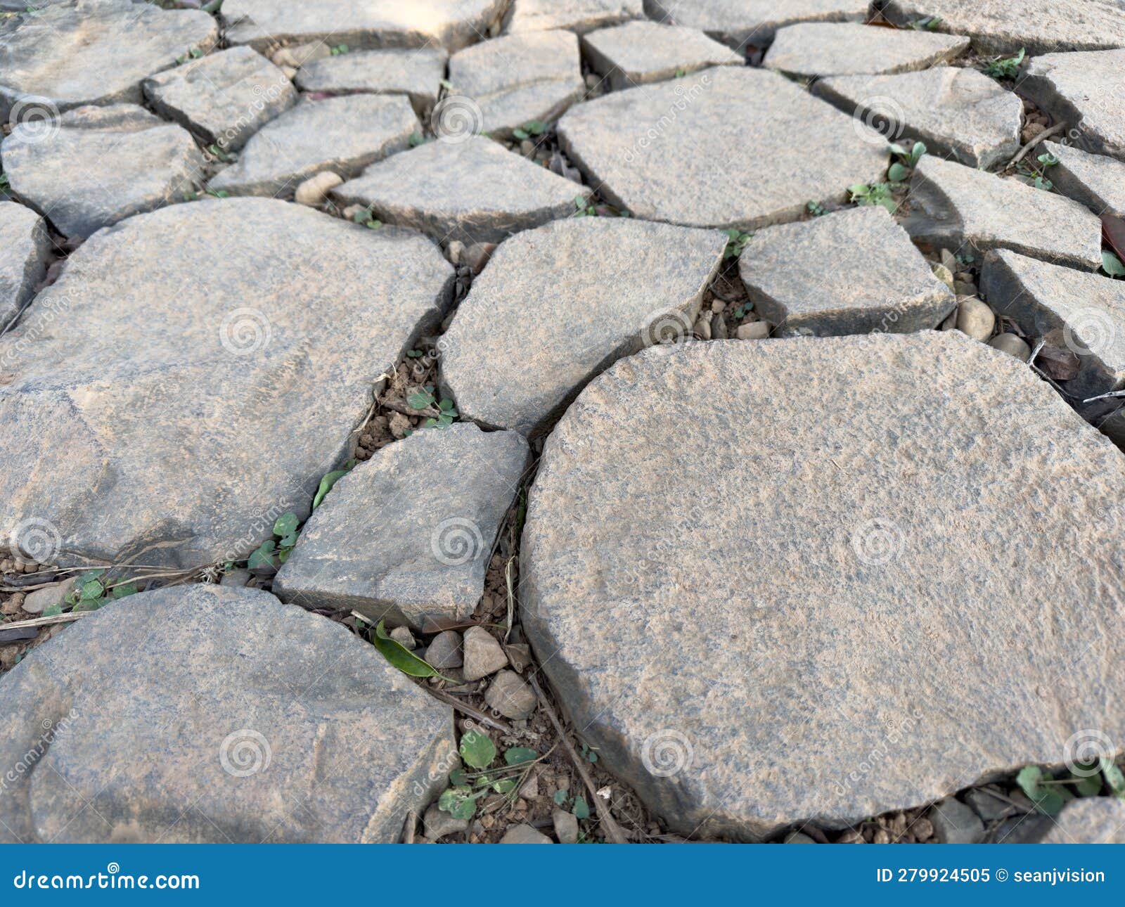 A Stone Path in the Middle of a Street Stock Image - Image of ...
