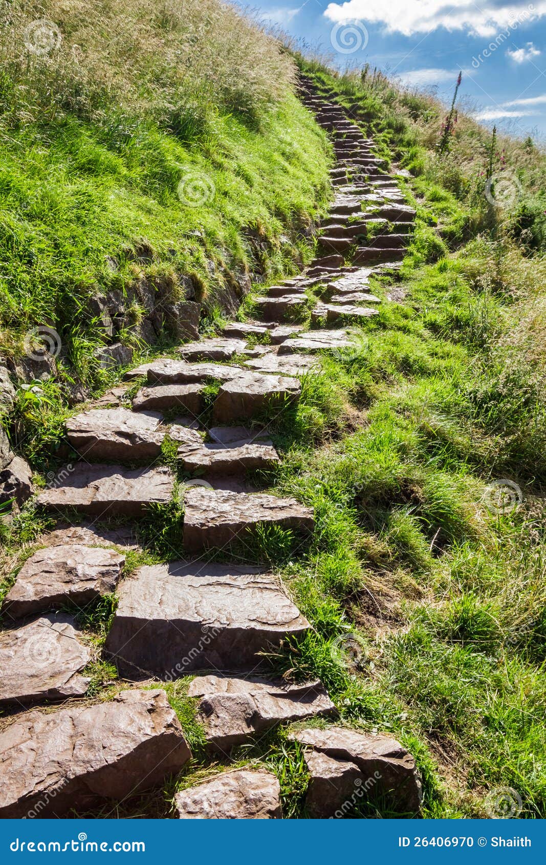 Stone Path in the Mountains Leading To the Peak Stock Photo - Image of ...