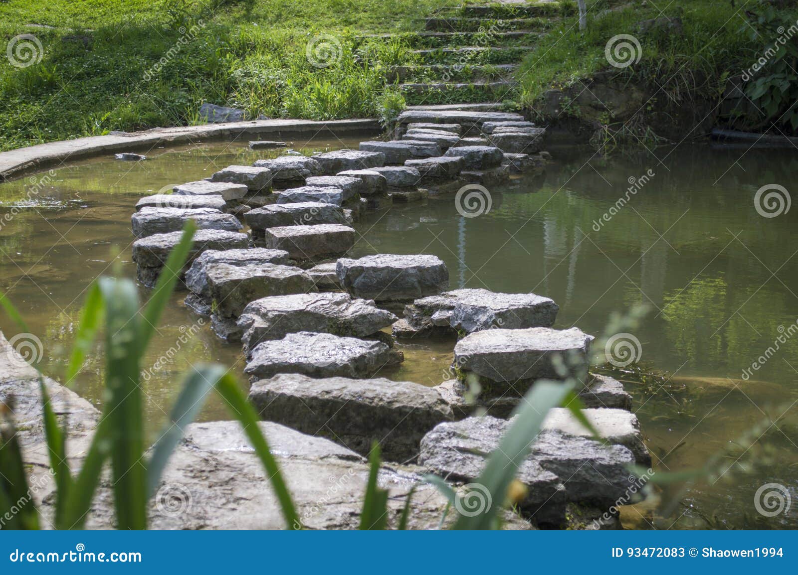Stone path on river stock image. Image of footpath, walk - 93472083