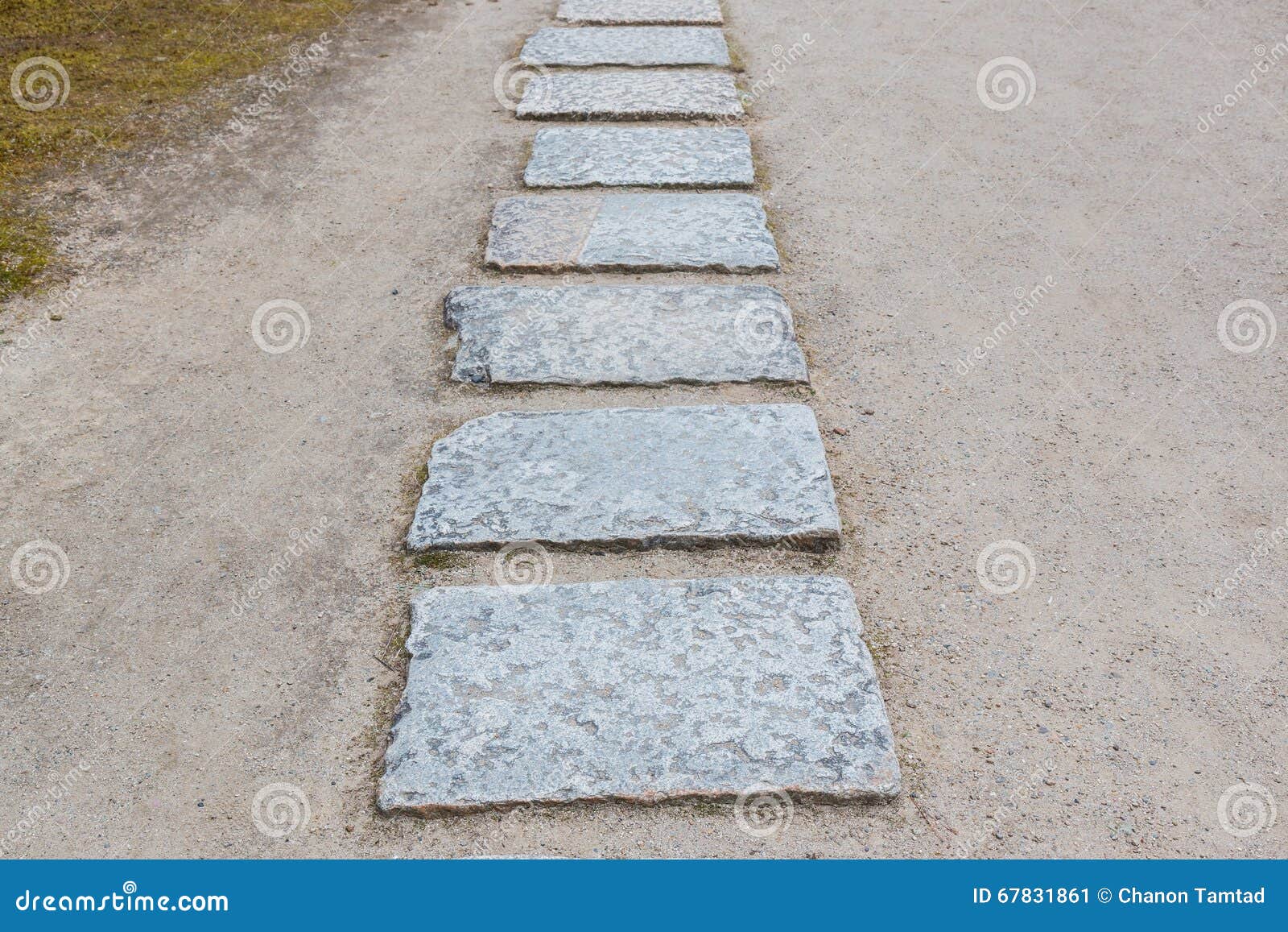 Stone path way in park. stock image. Image of road, decoration - 67831861
