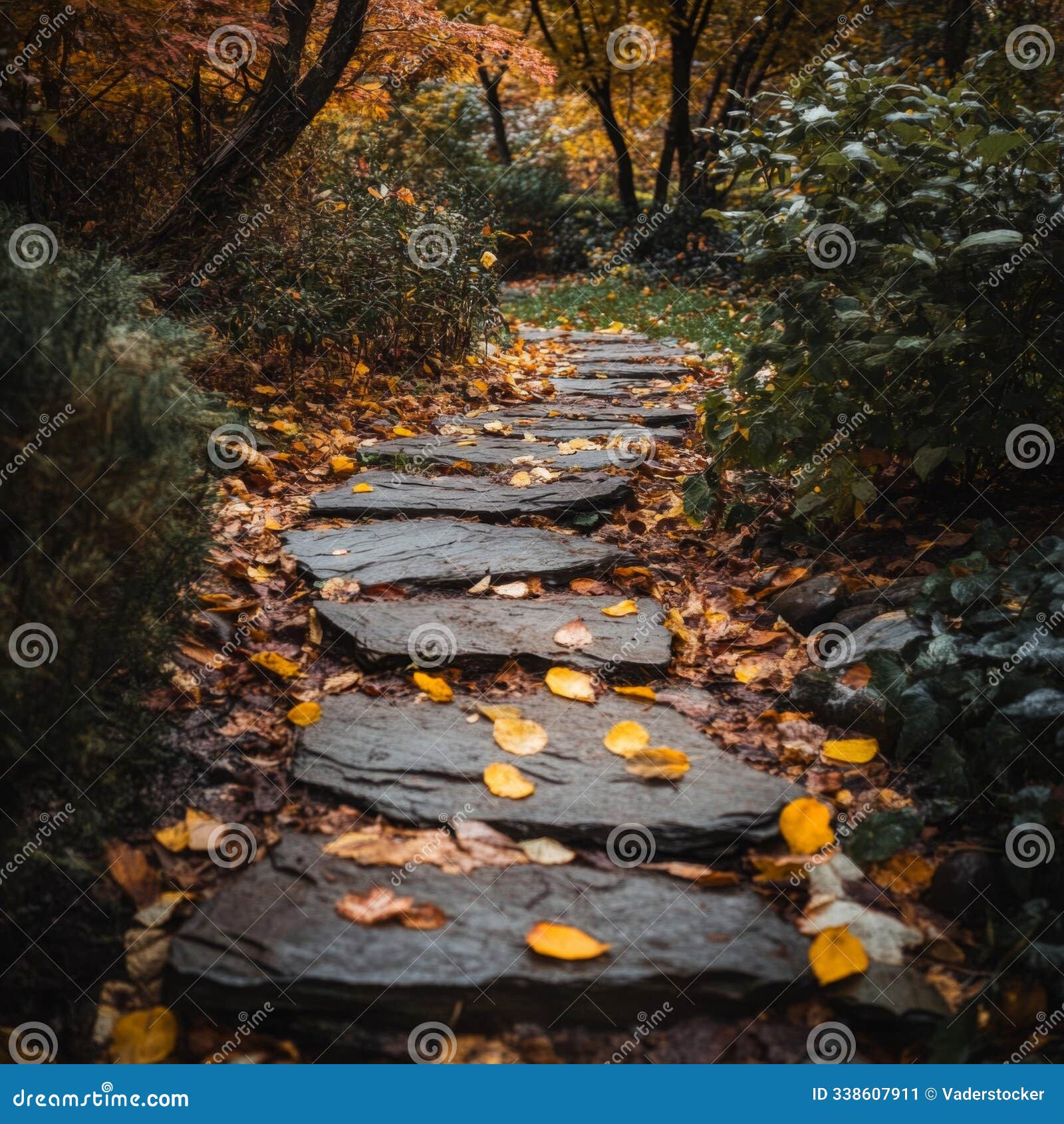 Stone Pathway In A Lush Indoor Garden Stock Photo | CartoonDealer.com ...
