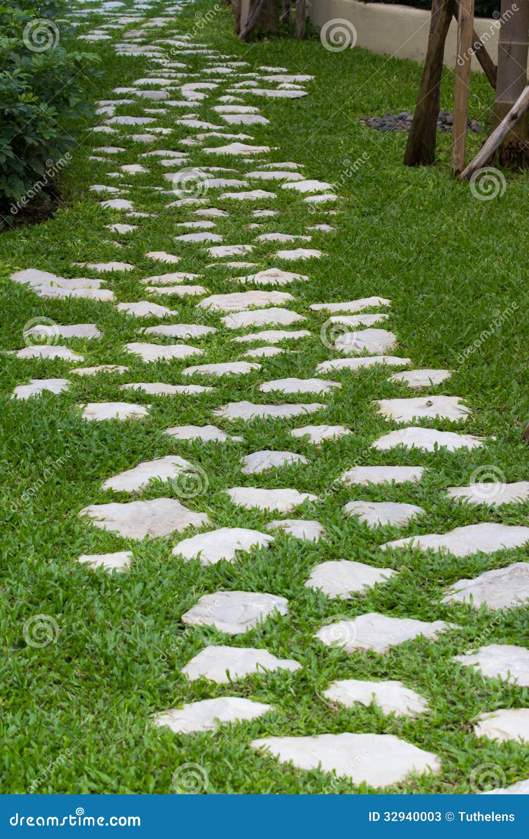 Stone Pathway in the Garden Stock Image - Image of tropical, walkways ...