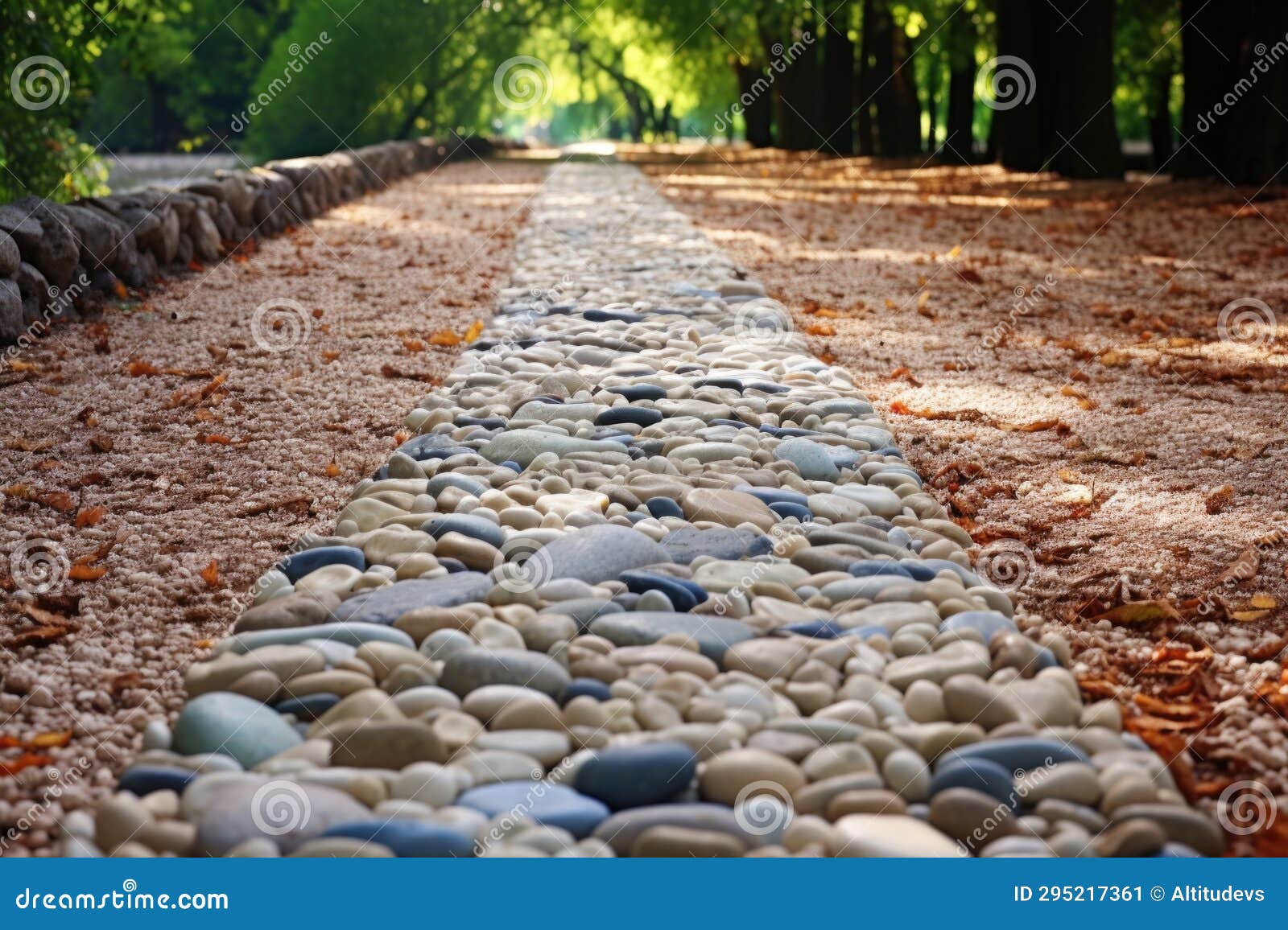 A Stone Pathway Made of Pebbles Collected Worldwide Stock Illustration ...