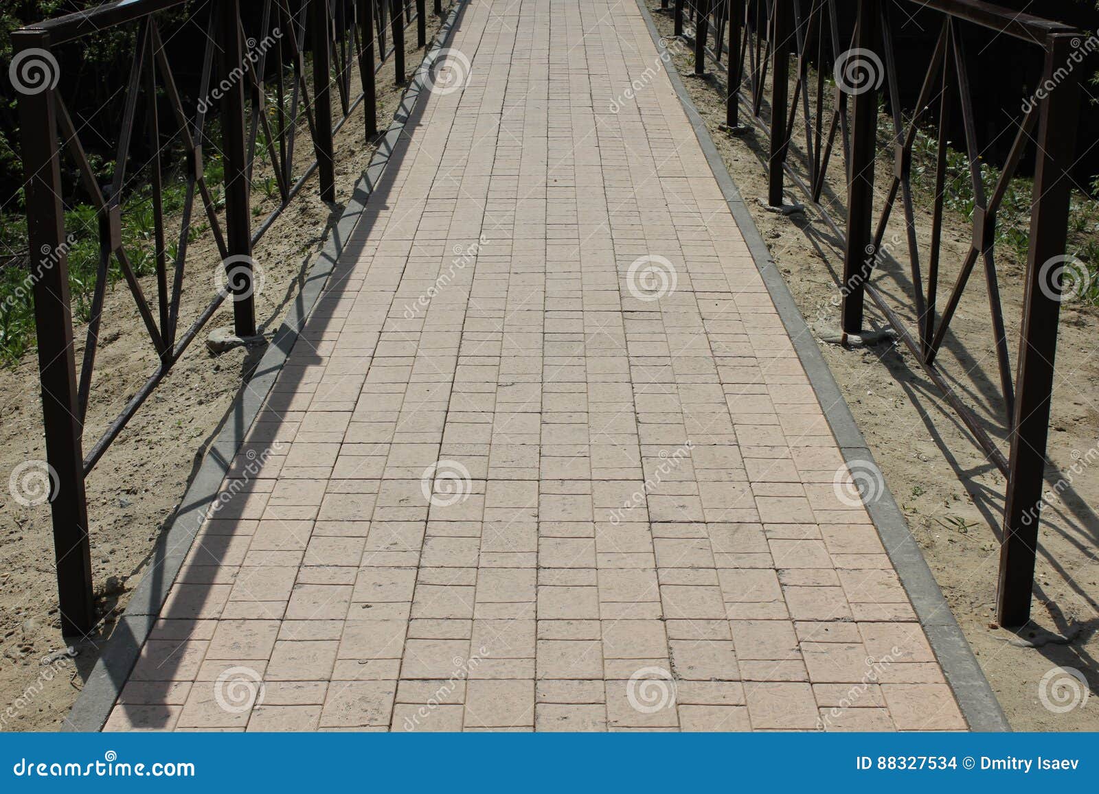 Stone Pathway and the Metal Bridge 19761 Stock Photo - Image of lush ...