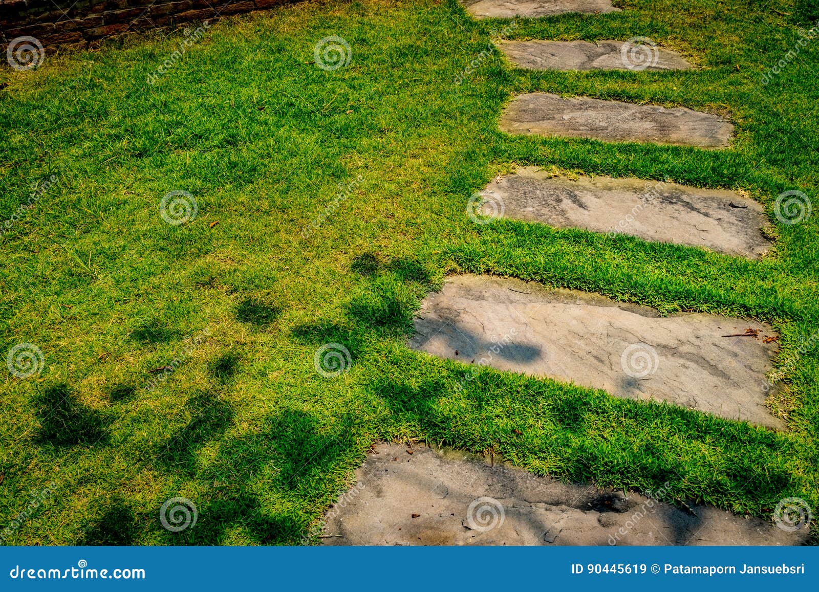 Stone Pathway in the park stock image. Image of pathway - 90445619