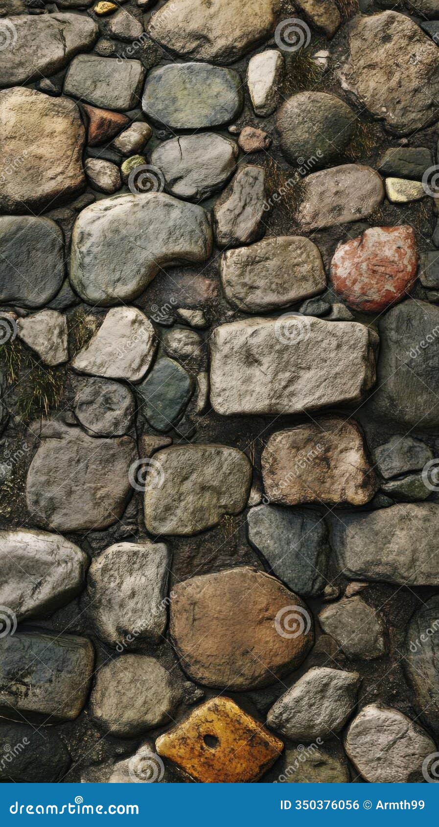 Stone Pathway Shows Variety of Rocks and Earthy Textures with Rustic ...