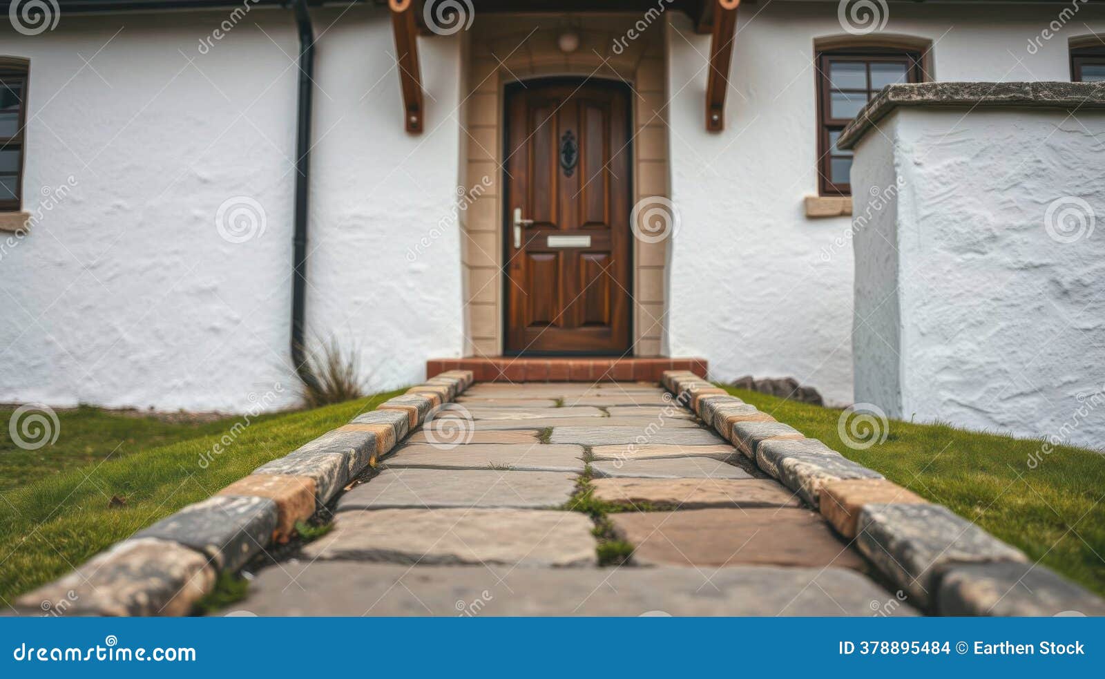 Stone Pathway Smooth Rounded Stones Forming A Narrow Path Leadin ...