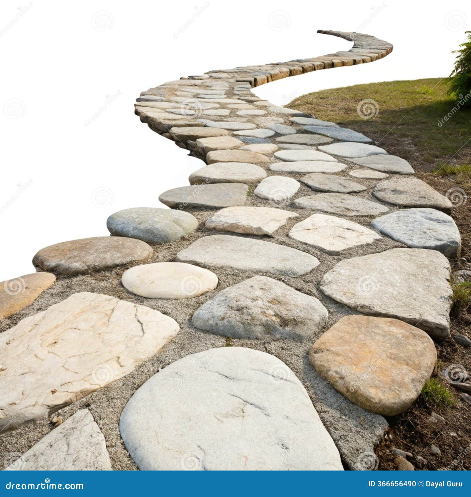 Stone Pathway On White Background Royalty-Free Stock Image ...