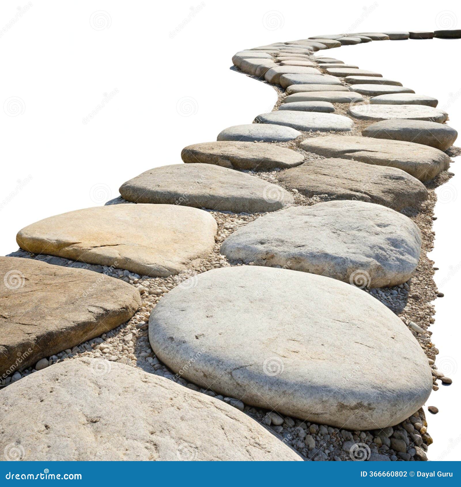 Stone Pathway On White Background Royalty-Free Stock Image ...