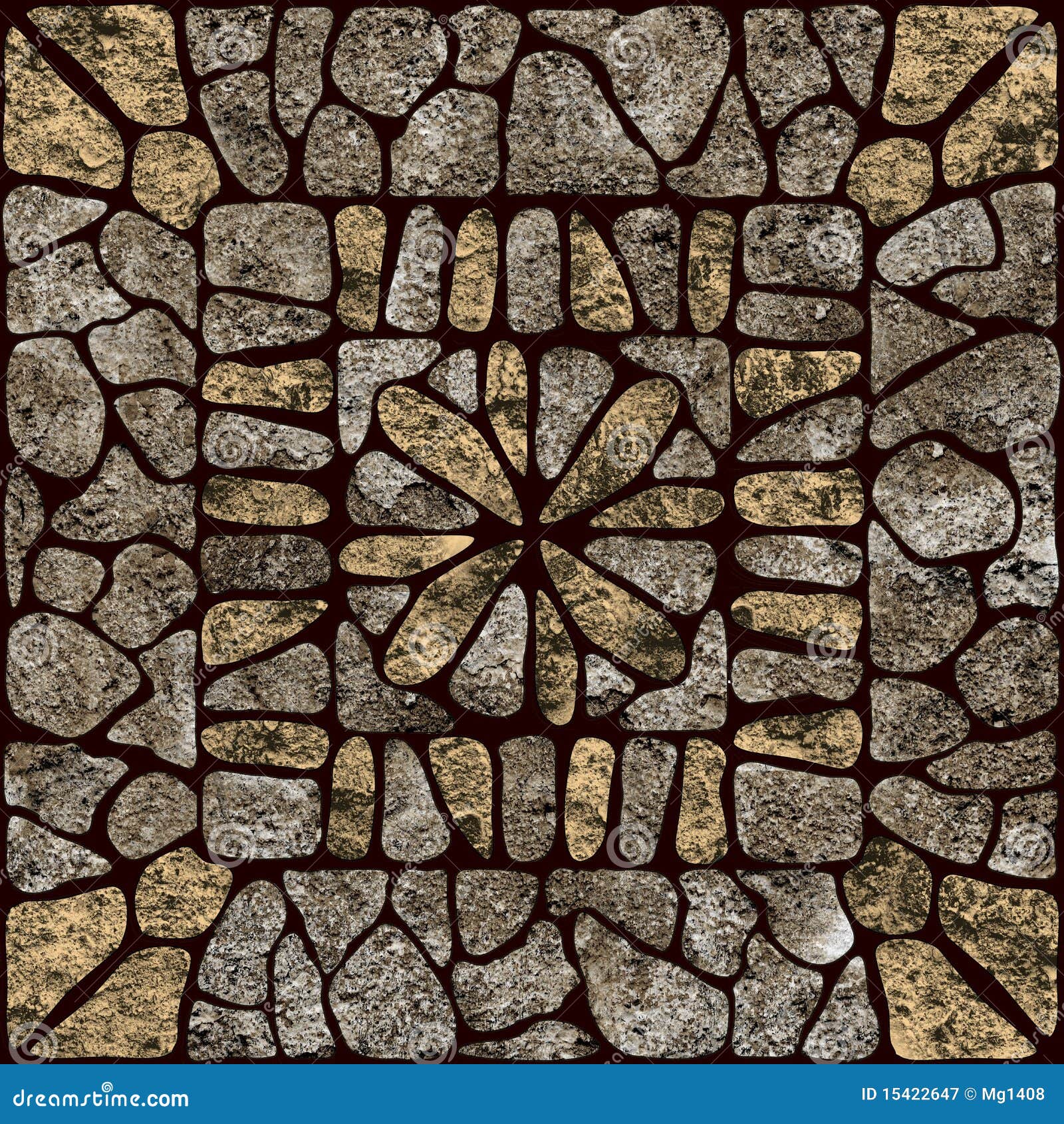 Stone Pattern. Seamless Rock Background With Rubbles And Cobbles ...