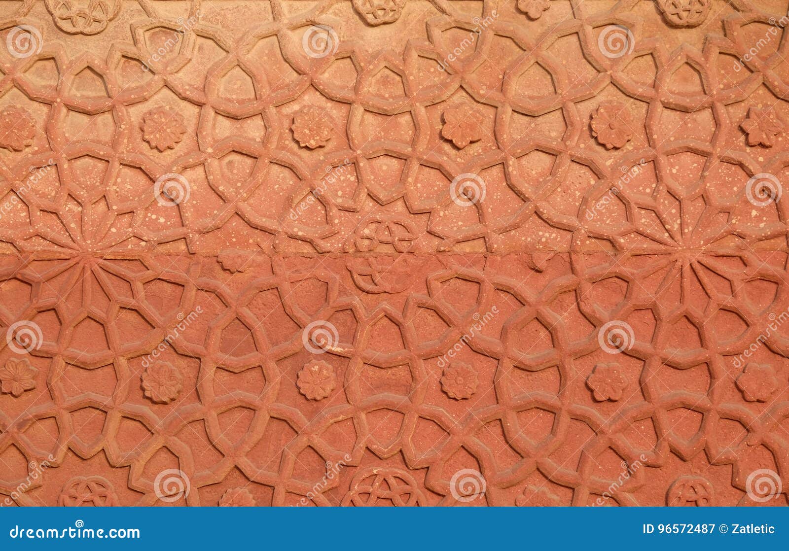Stone Pattern on a Wall in Red Fort, Agra Stock Image - Image of ...
