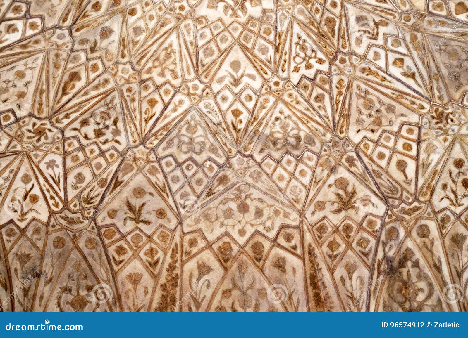 Stone Pattern on a Wall in Red Fort, Agra Stock Photo - Image of facade ...