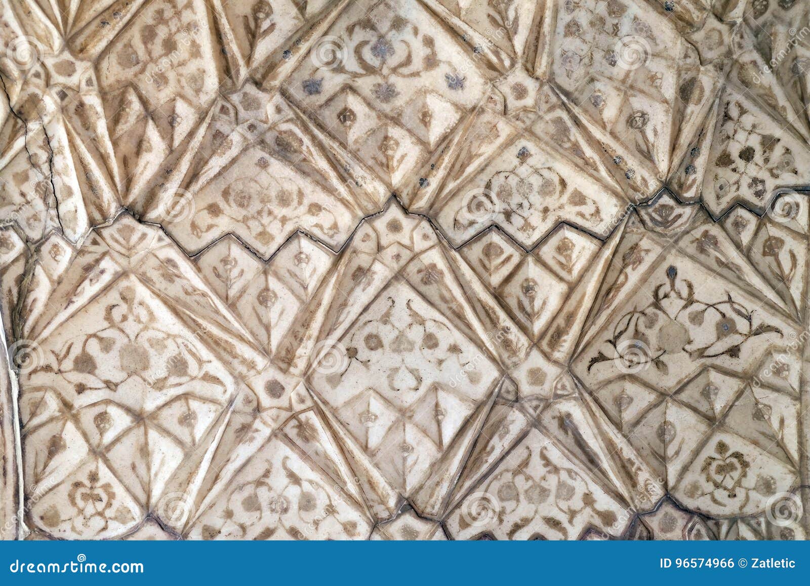 Stone Pattern on a Wall in Red Fort, Agra Stock Photo - Image of ...