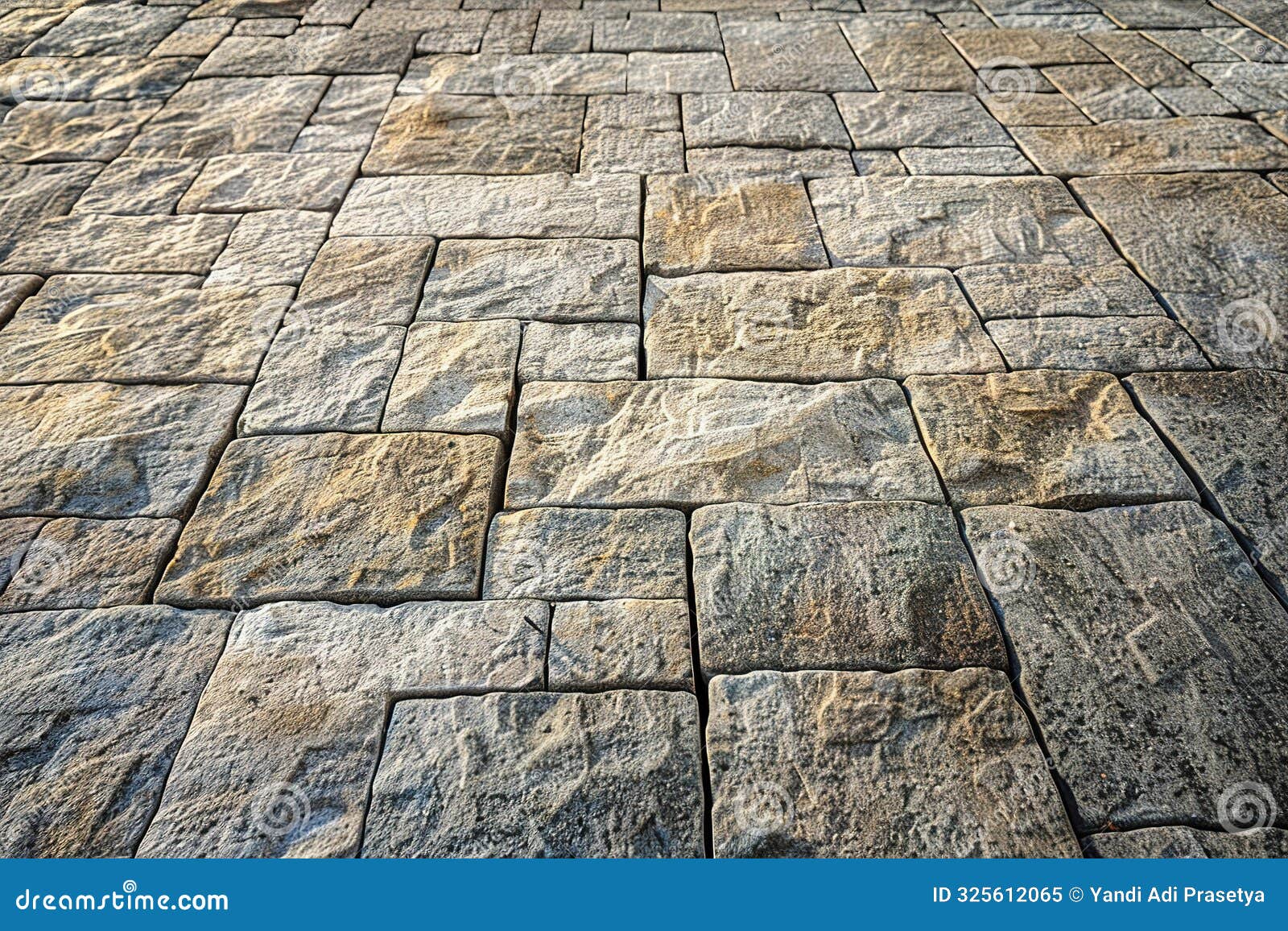 Stone Paved Block Floor Texture Background with Generative AI Stock ...