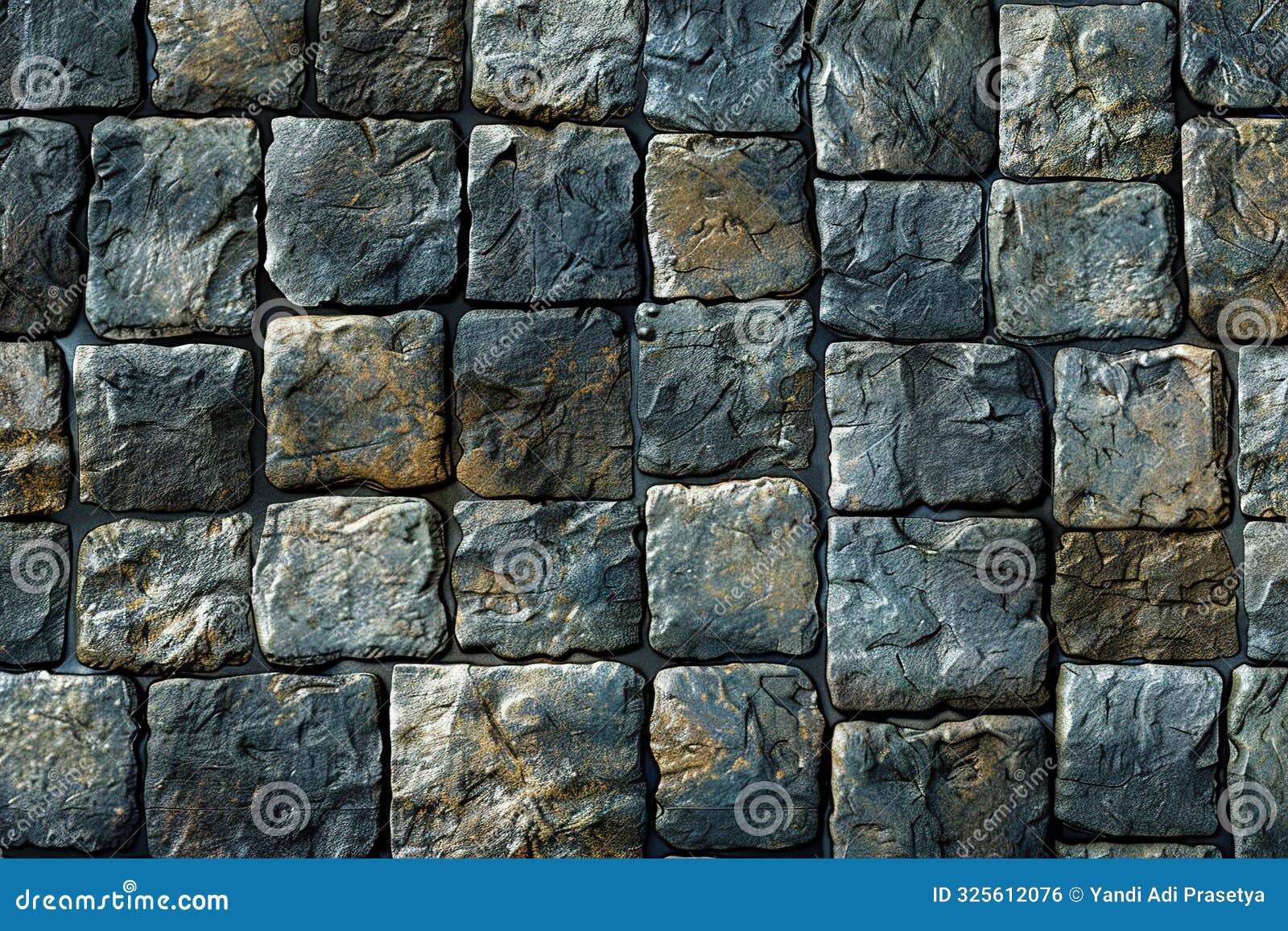 Stone Paved Block Floor Texture Background with Generative AI Stock ...