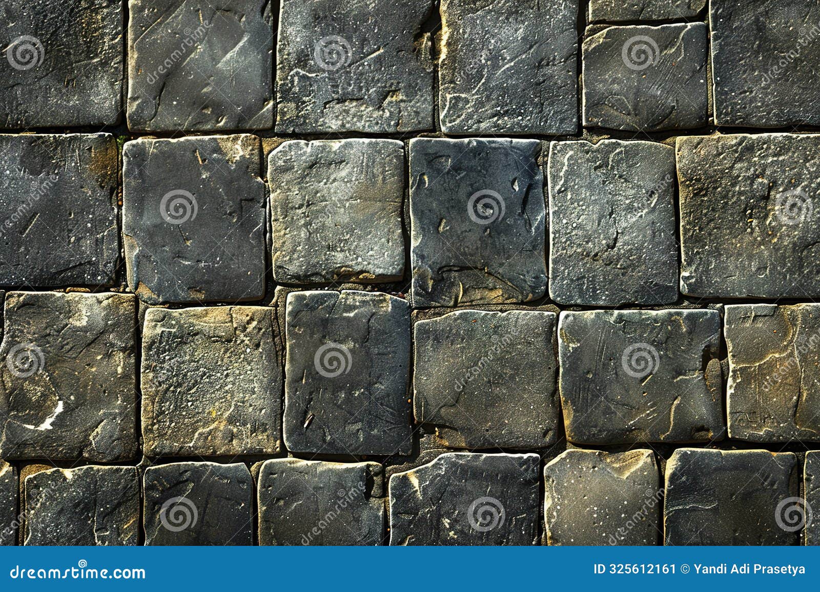 Stone Paved Block Floor Texture Background with Generative AI Stock ...
