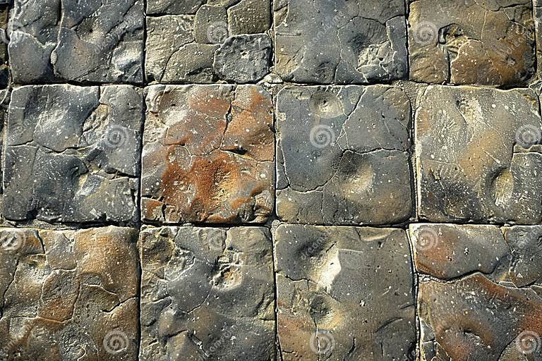 Stone Paved Block Floor Texture Background with Generative AI Stock ...