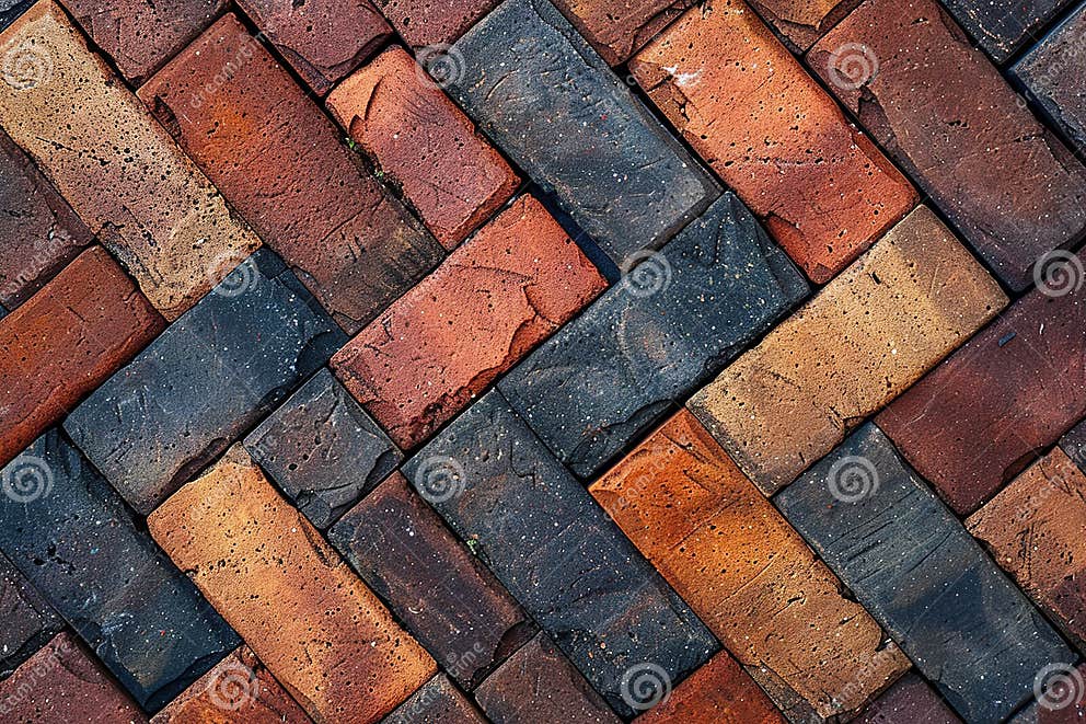 Stone Paved Block Floor Texture Background with Generative AI Stock ...