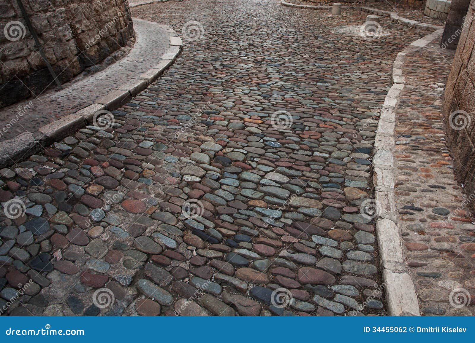 Stone Paved Road in the Old City Stock Photo - Image of abstraction ...