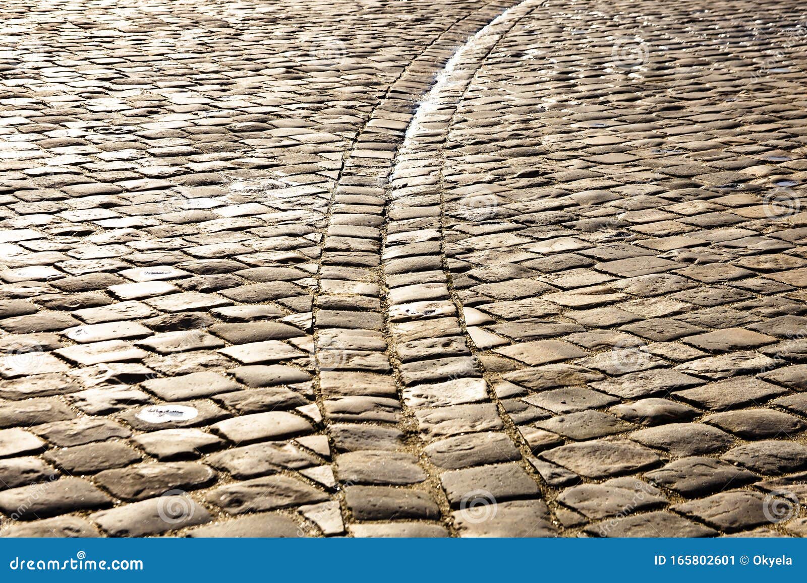 Stone Paved Square in Bright Sunlight Stock Image - Image of figure ...
