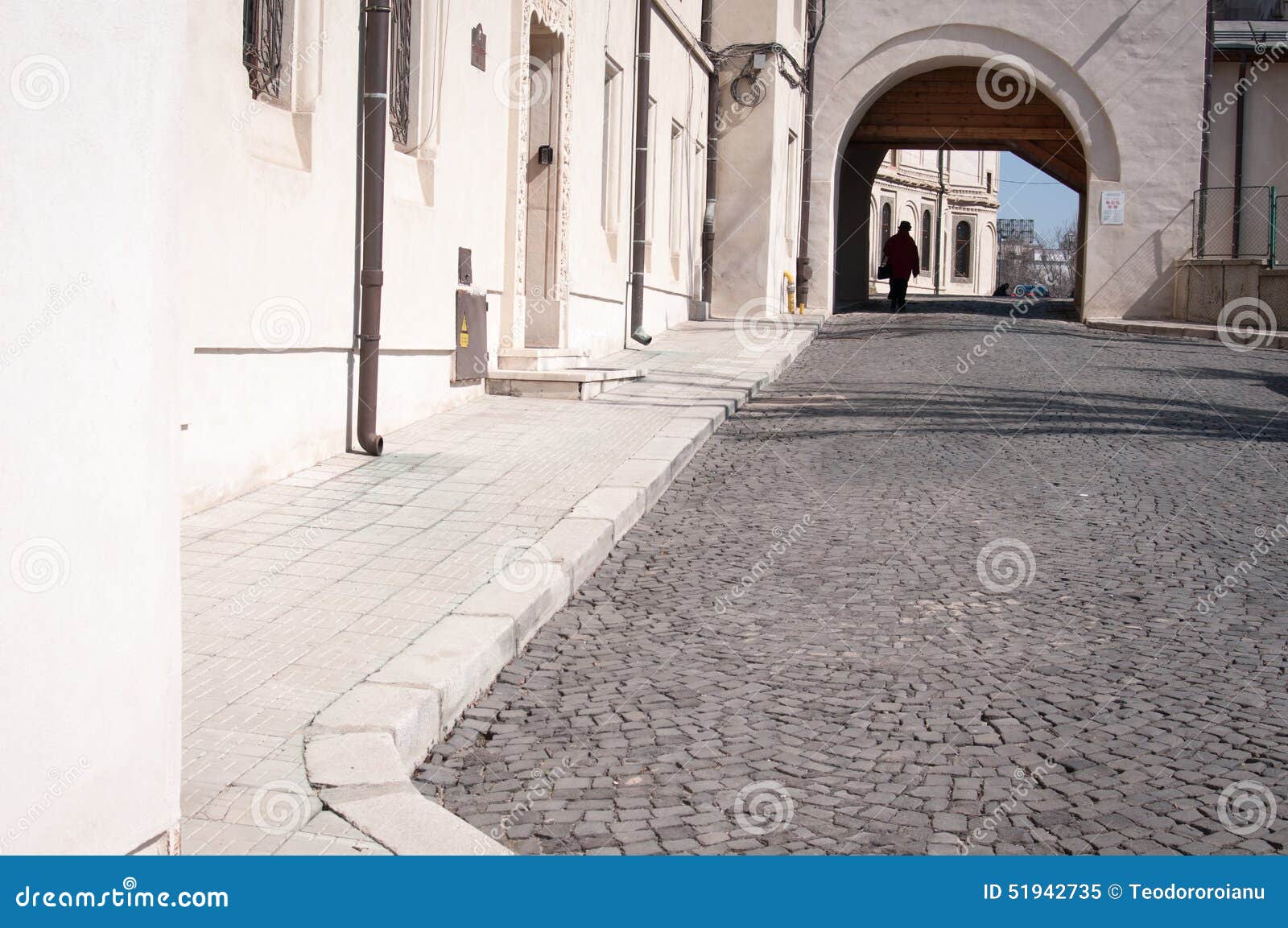 Stone paved street editorial image. Image of coarse, bucharest - 51942735