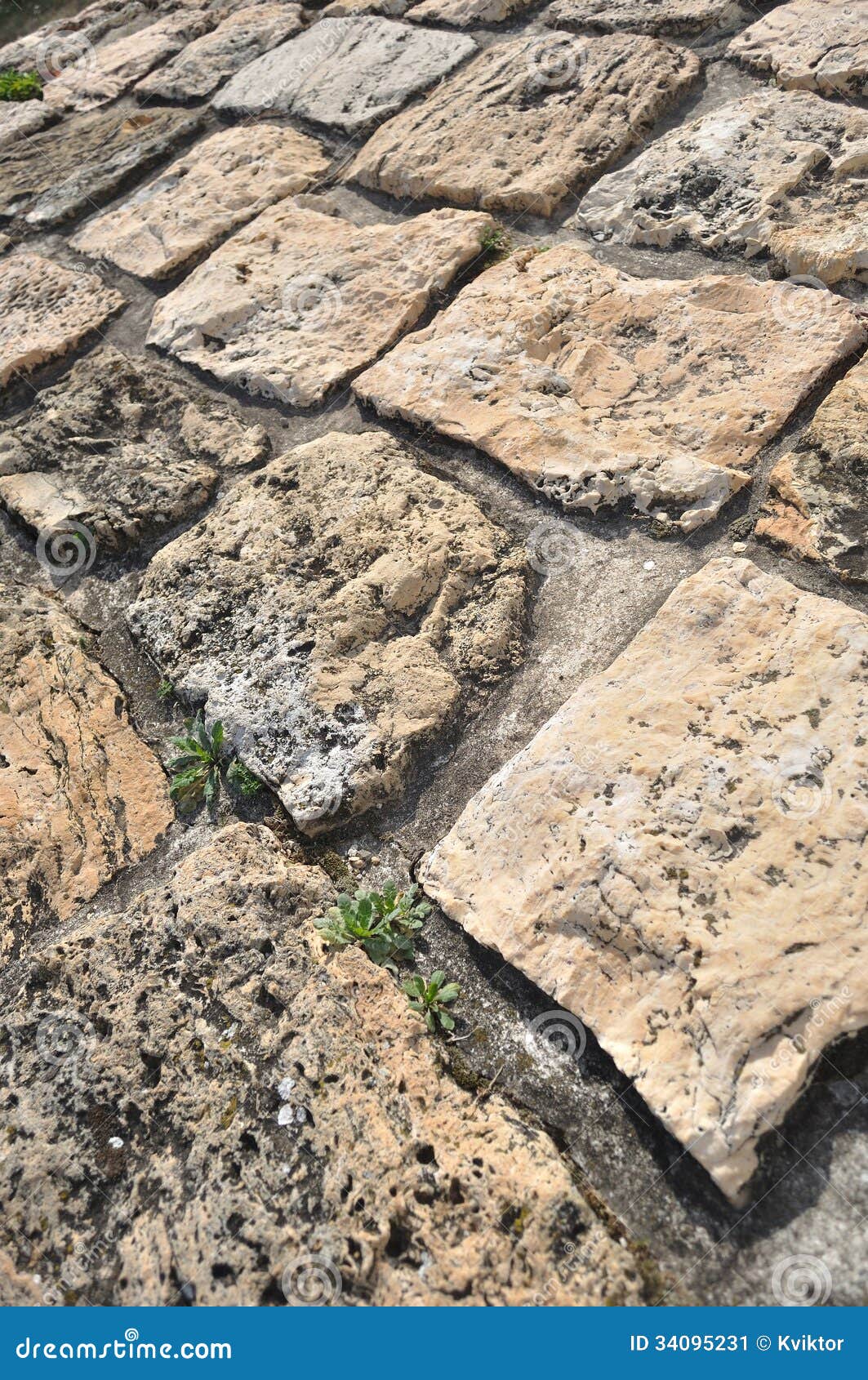 Stone Pavement Detail and Perspective Stock Image - Image of block ...