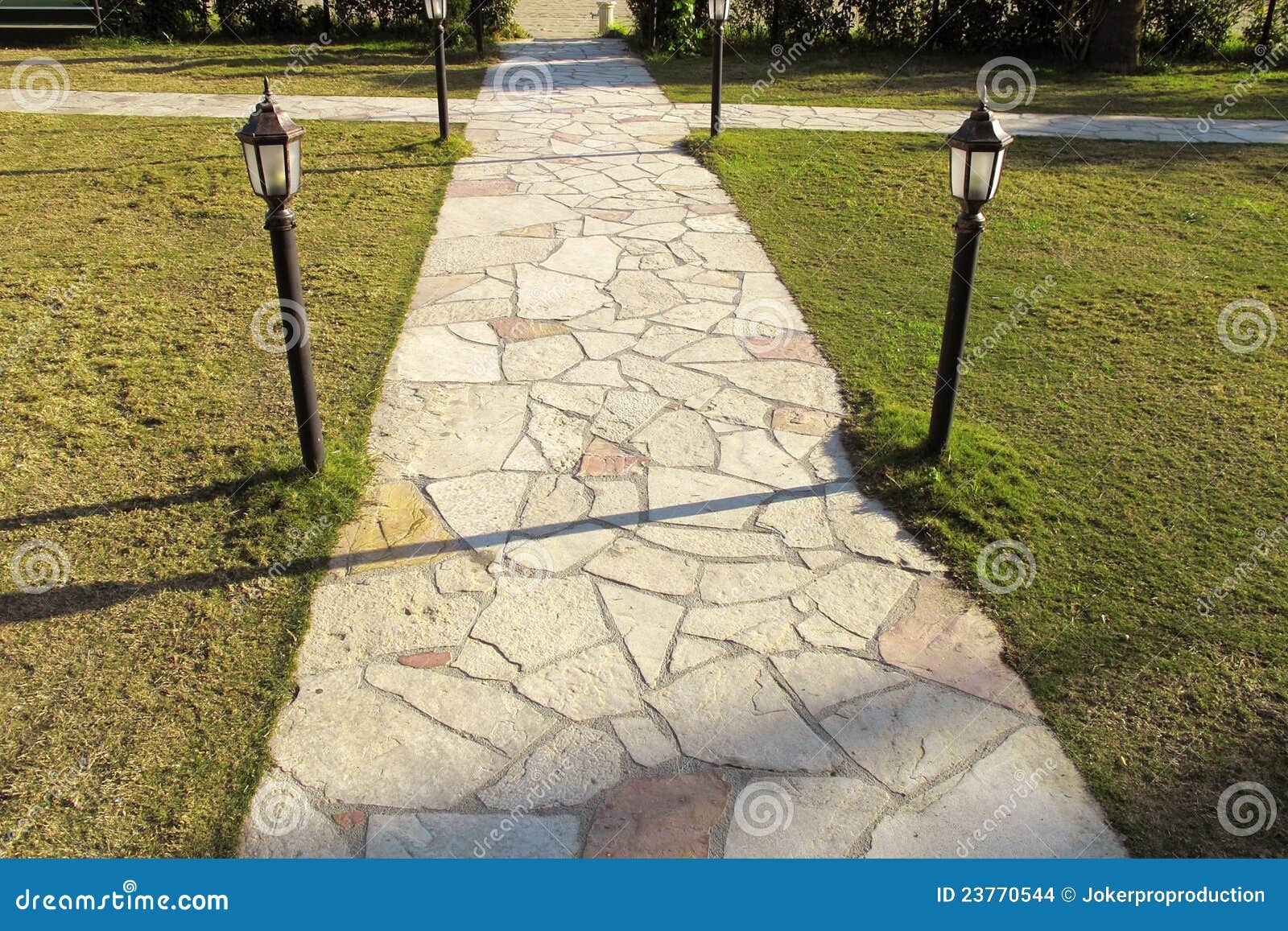 Stone Pavement With Rough Wet Granite Boulders. Historic Medieval ...