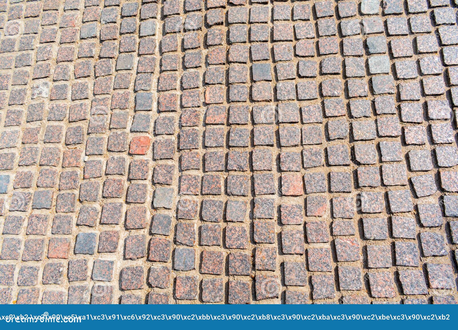 Stone Pavement Made of Multicolored Granite Stock Image - Image of path ...