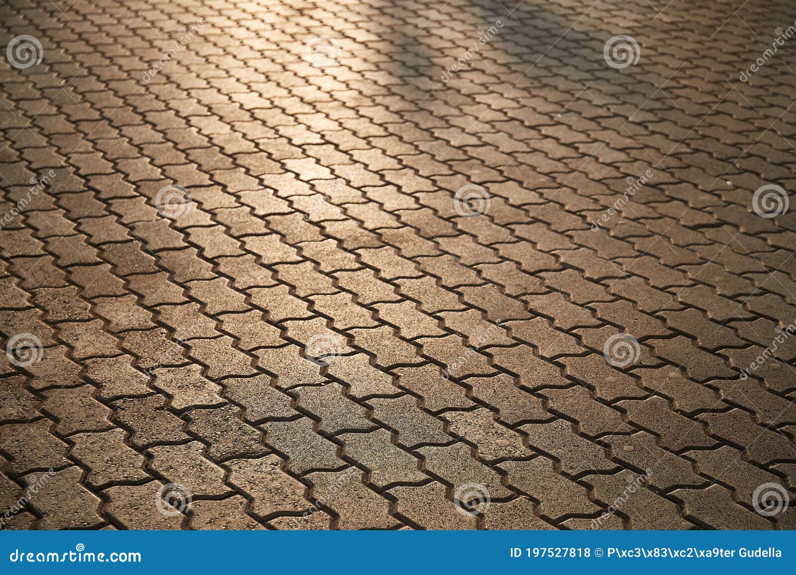 Stone Pavement Pattern at Night Stock Photo - Image of light, night ...