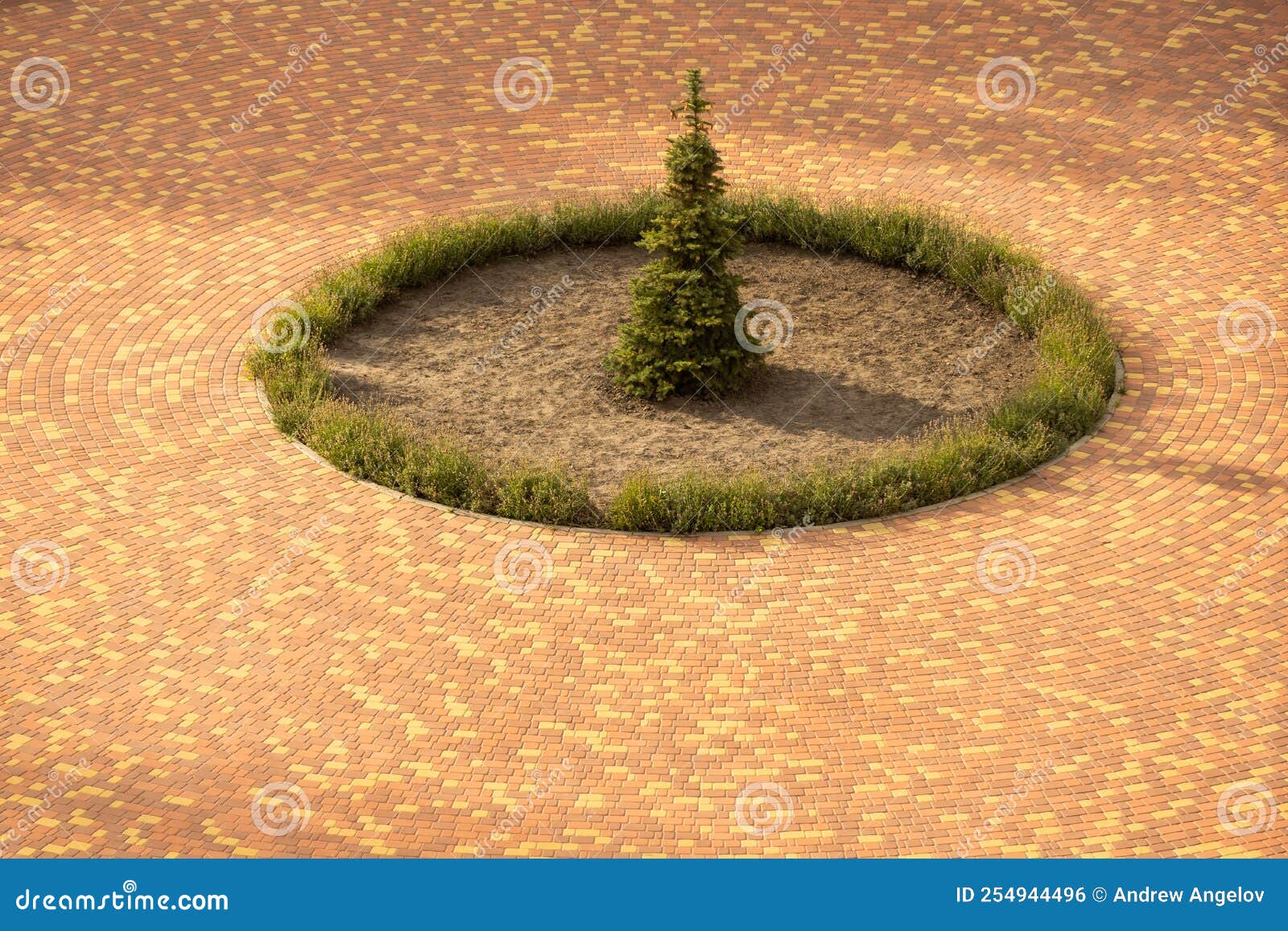 Stone Pavement in Perspective. Stone Pavement Texture. Square with ...